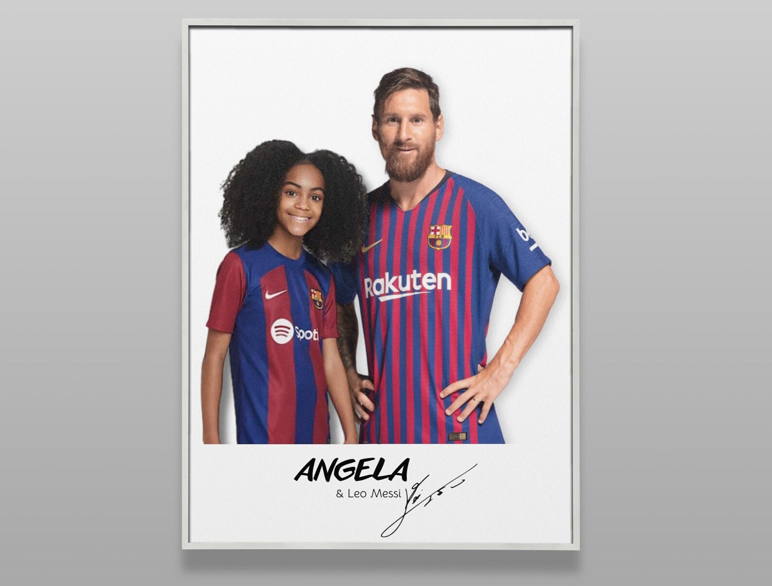 Printable Lionel Messi Poster With Your Photo for Print in 13 X 18 Cm ...