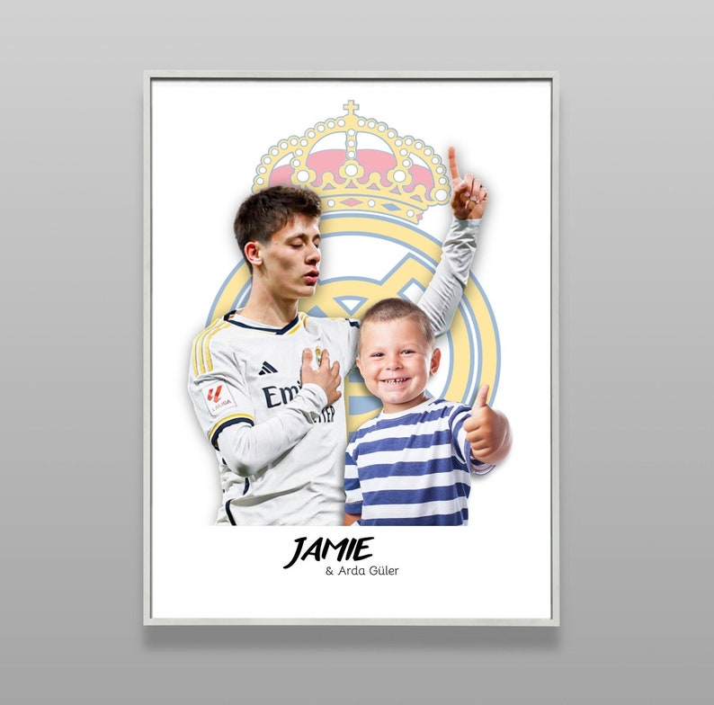 Arda Guler Poster, Personalized Printable Gift, Personalized Soccer ...