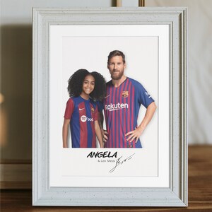 Printable Lionel Messi Poster With Your Photo for Print in 13 X 18 Cm ...
