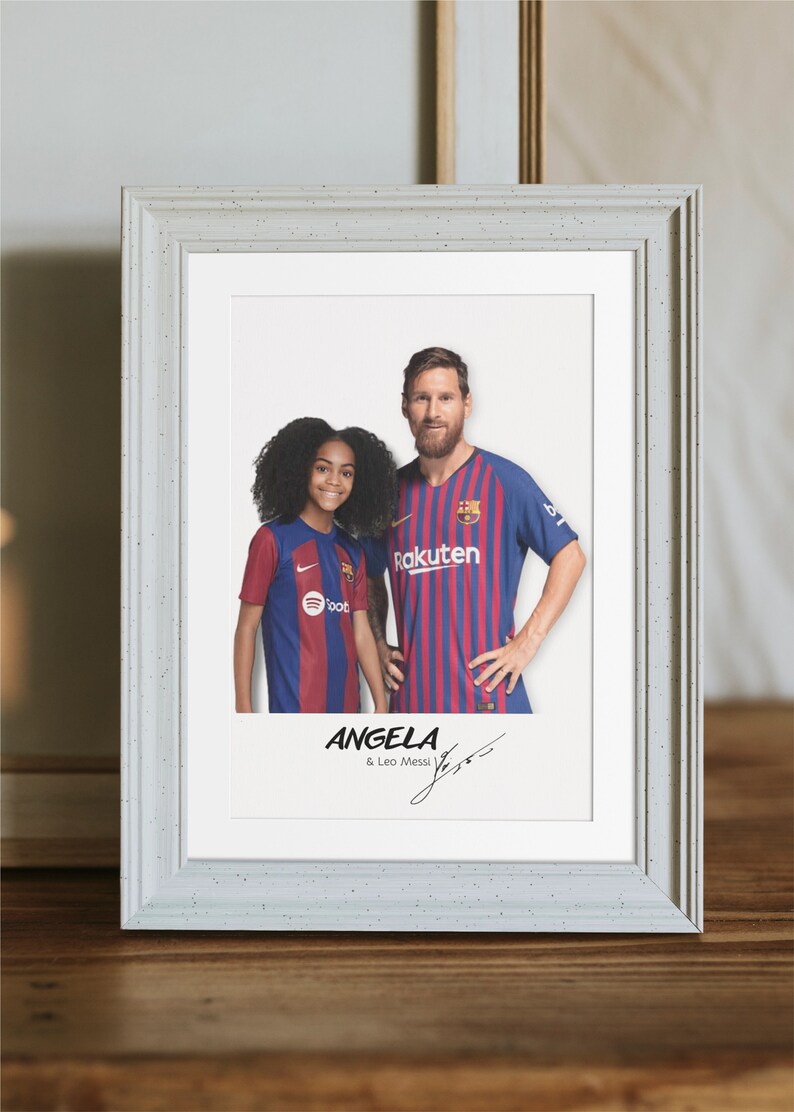 Printable Lionel Messi Poster With Your Photo for Print in 13 X 18 Cm ...