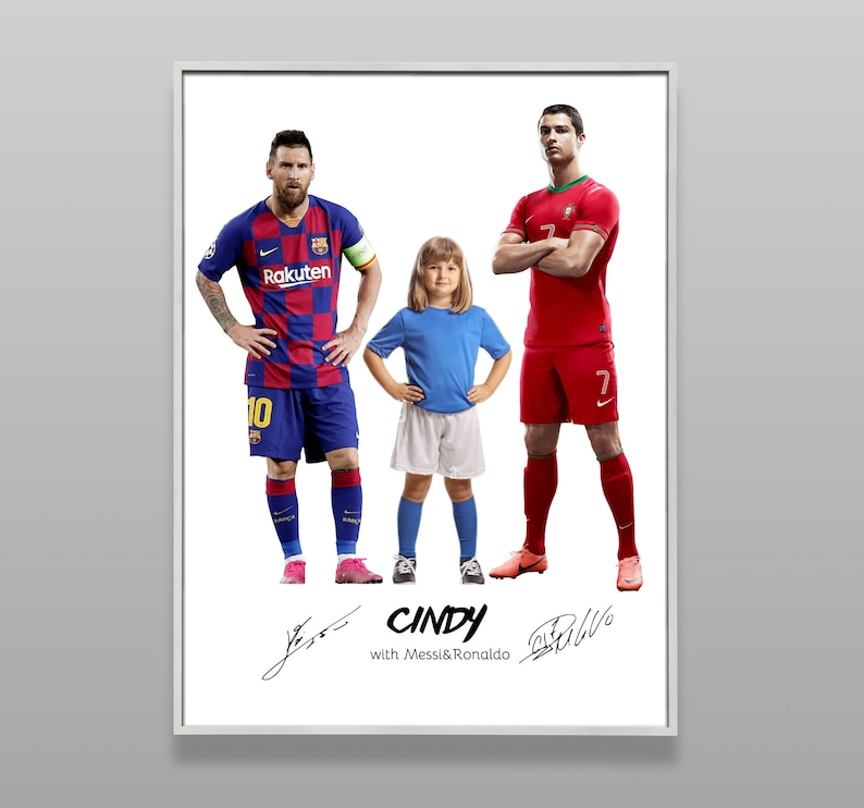 Custom Messi & Ronaldo Poster, Printable Digital Sheet Ronaldo and ...