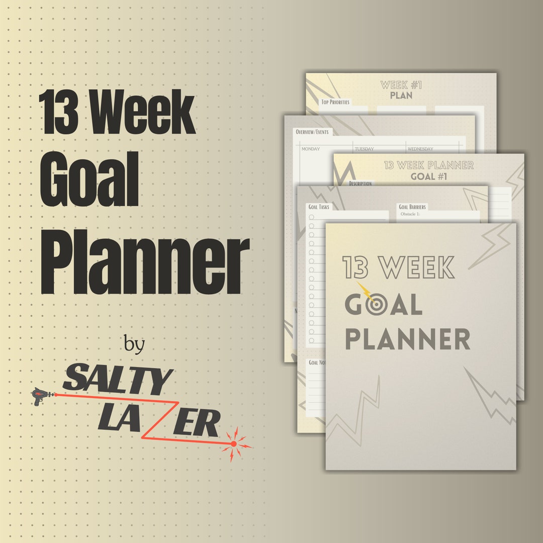 13 Week Goal Planner Printable PDF Digital Planner - Etsy
