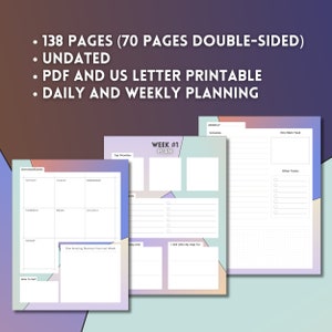 13 Week Goal Planner (prisms Edition) - Printable + PDF - 138 Pages - Etsy