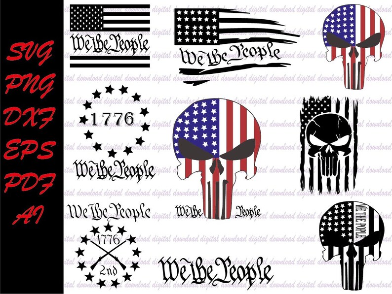 Constitution Flag SVG Digital File American Flag Svg 4th of July Svg We ...