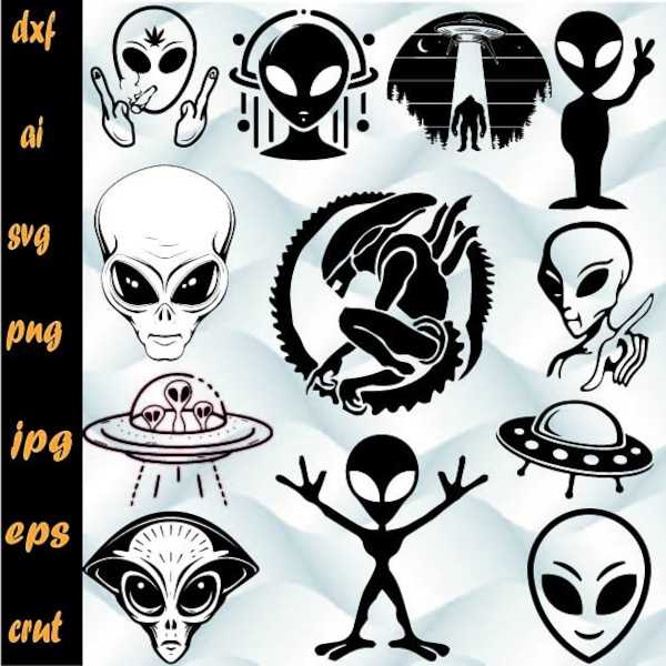 Alien Svg - Etsy