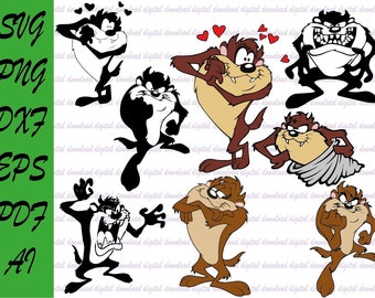 Tazmanian Devil SVG , Taz Devil Png, Cartoon Png, Cartoon Cut File ...