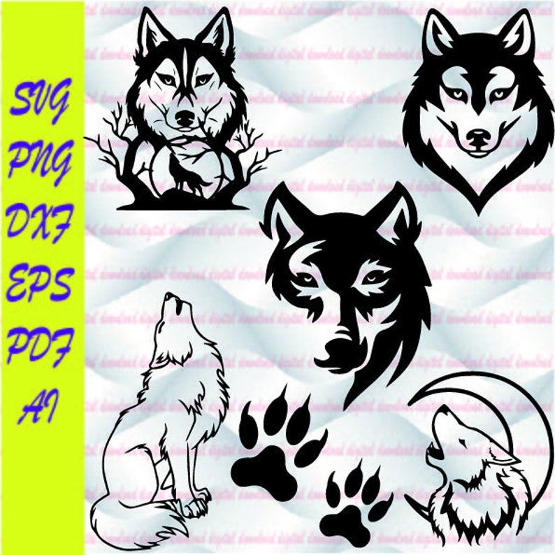 Wolves Svg , Howling Wolf Svg , Wolves Svg Silhouette , Wolf Art , Wolf ...