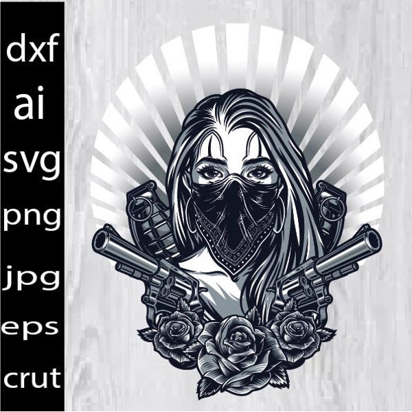 Gangster Girl Svg - Etsy