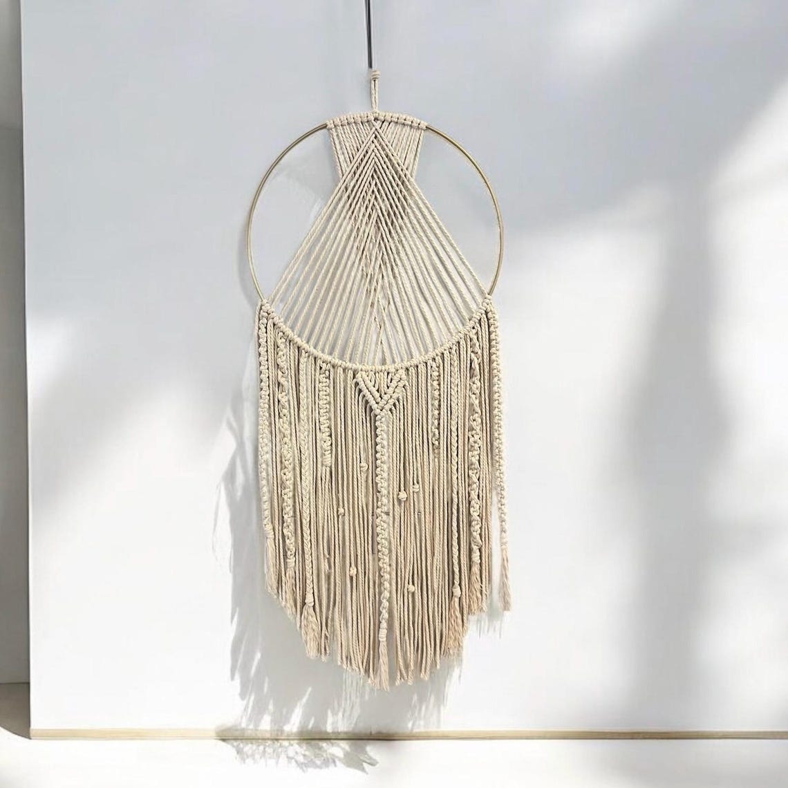 Boho Woven Circular Macrame Wall Hanging - Etsy