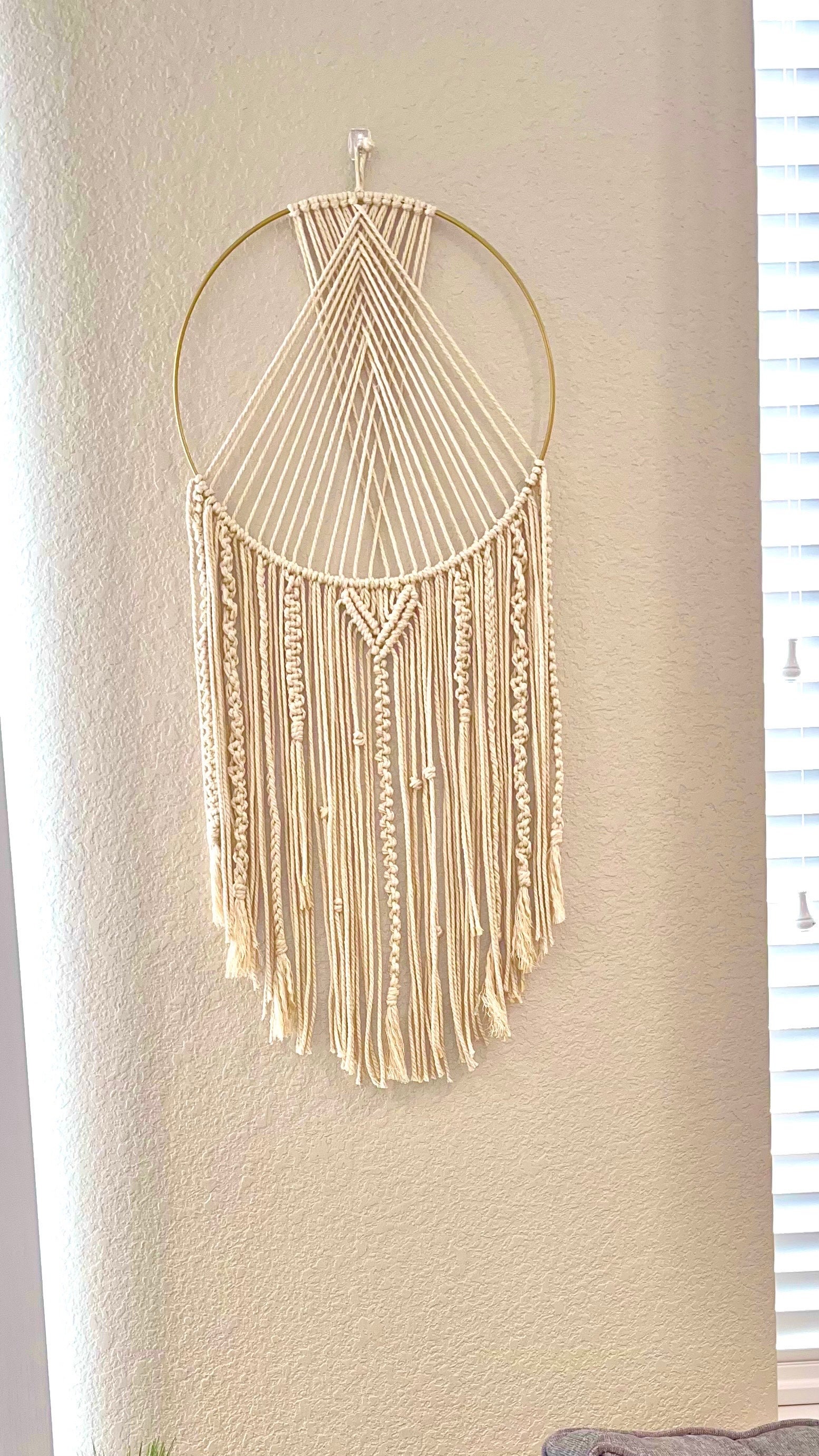 Boho Woven Circular Macrame Wall Hanging - Etsy