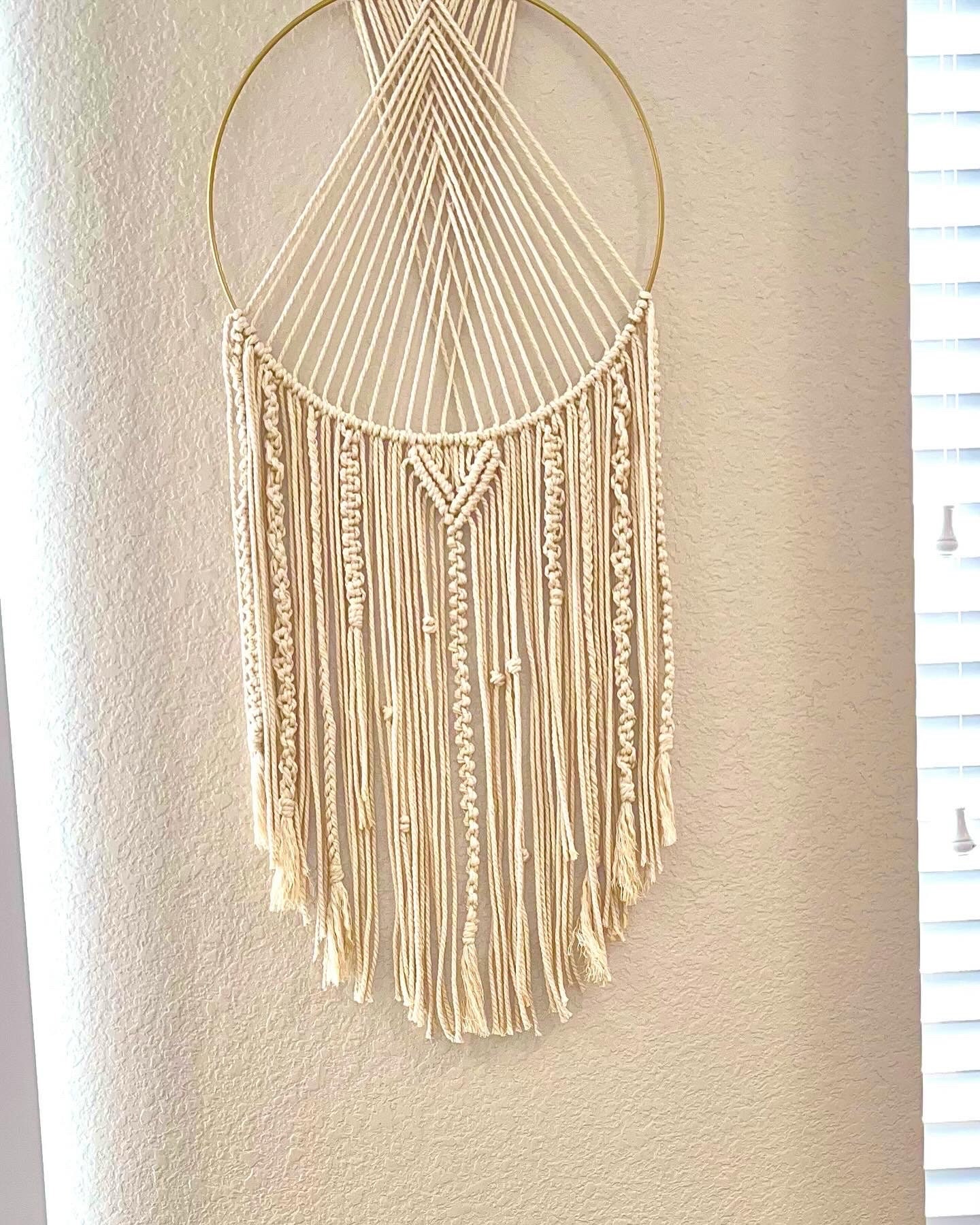 Boho Woven Circular Macrame Wall Hanging - Etsy