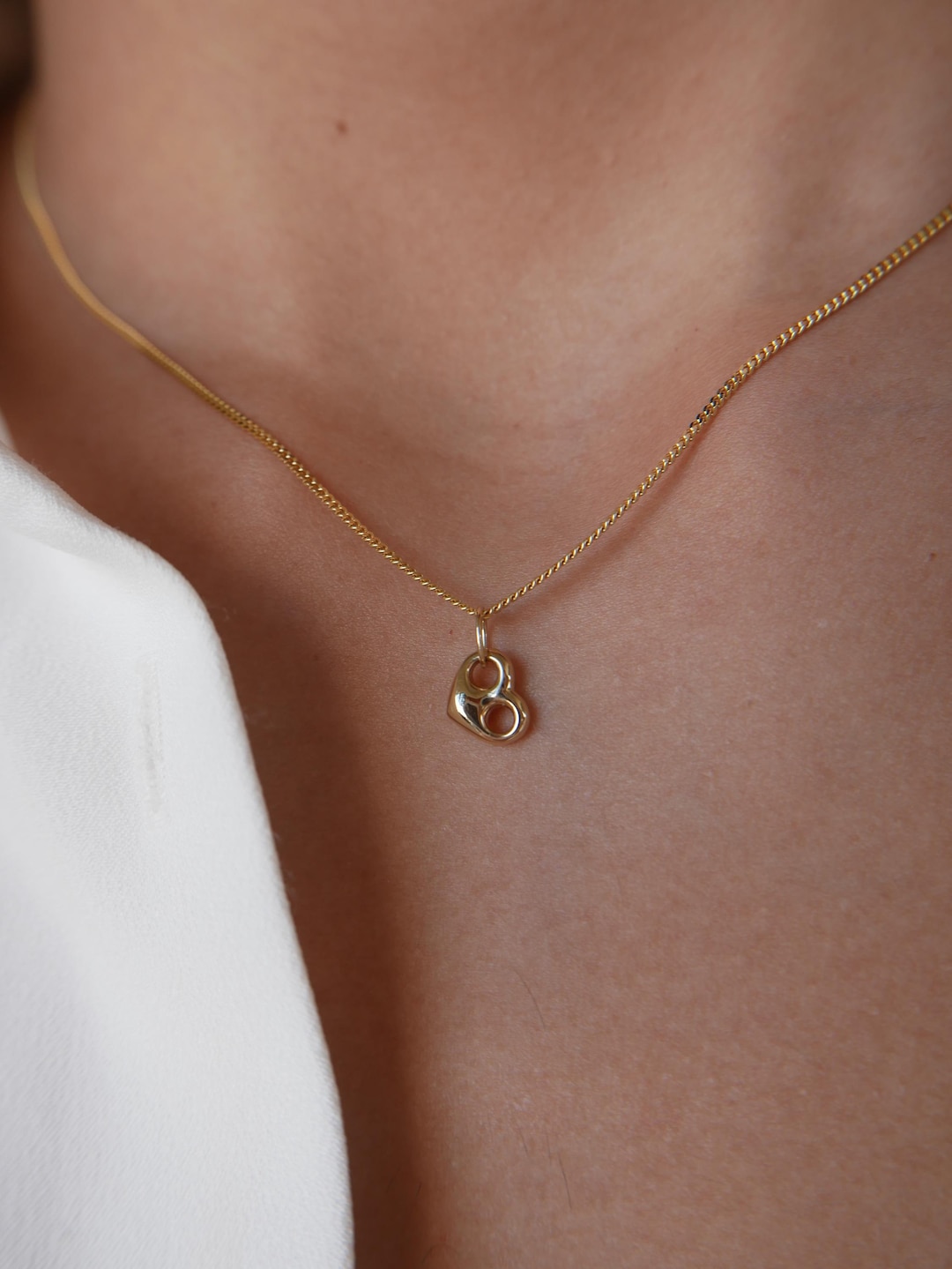 Solid 14k Gold Puffed Heart - Etsy