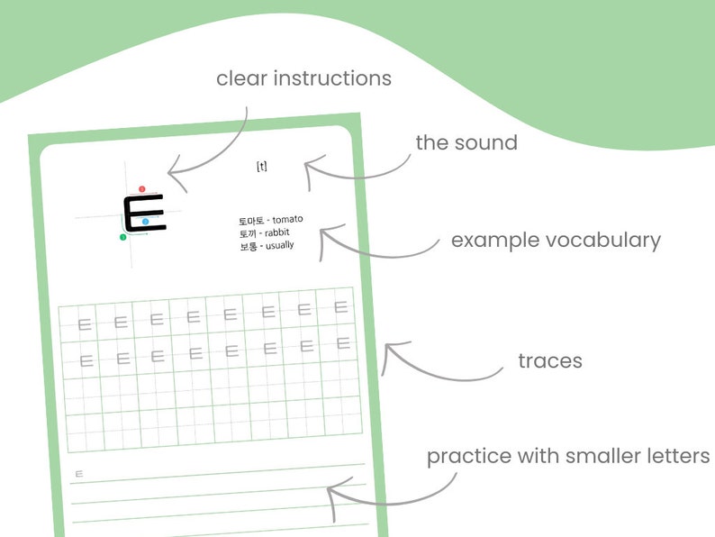 Korean Writing Practice, Hangul Writing Practice, Korean Writing ...