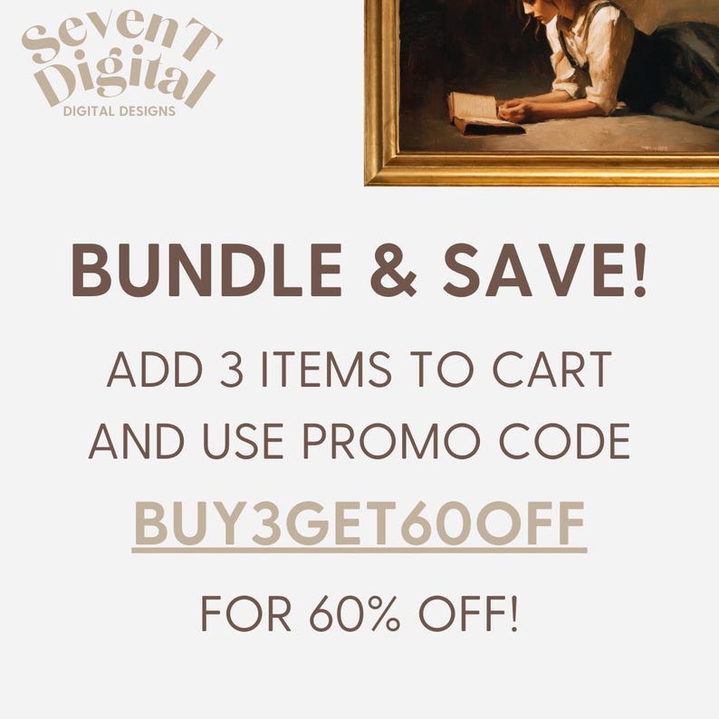 Woman Reading Frame TV Art, Vintage Oil Painting Style (digital ...