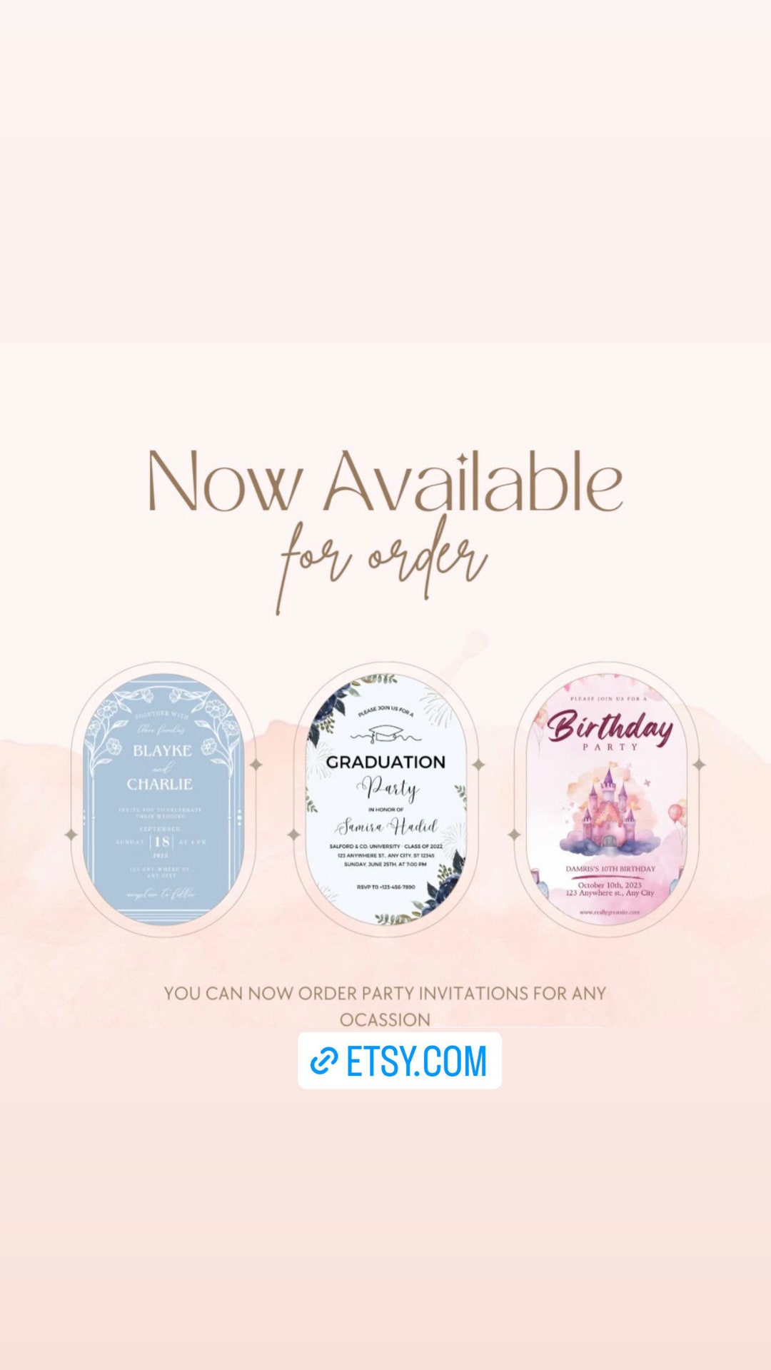 Party/event Invitations - Etsy