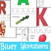 Bluey Children Alphabet Tracing/coloring Worksheet Digital Printing - Etsy