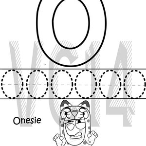 Bluey Children Alphabet Tracing/coloring Worksheet Digital Printing - Etsy