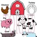 Farm Animals Coloring and Tracing Worksheets for Children's Learning ...