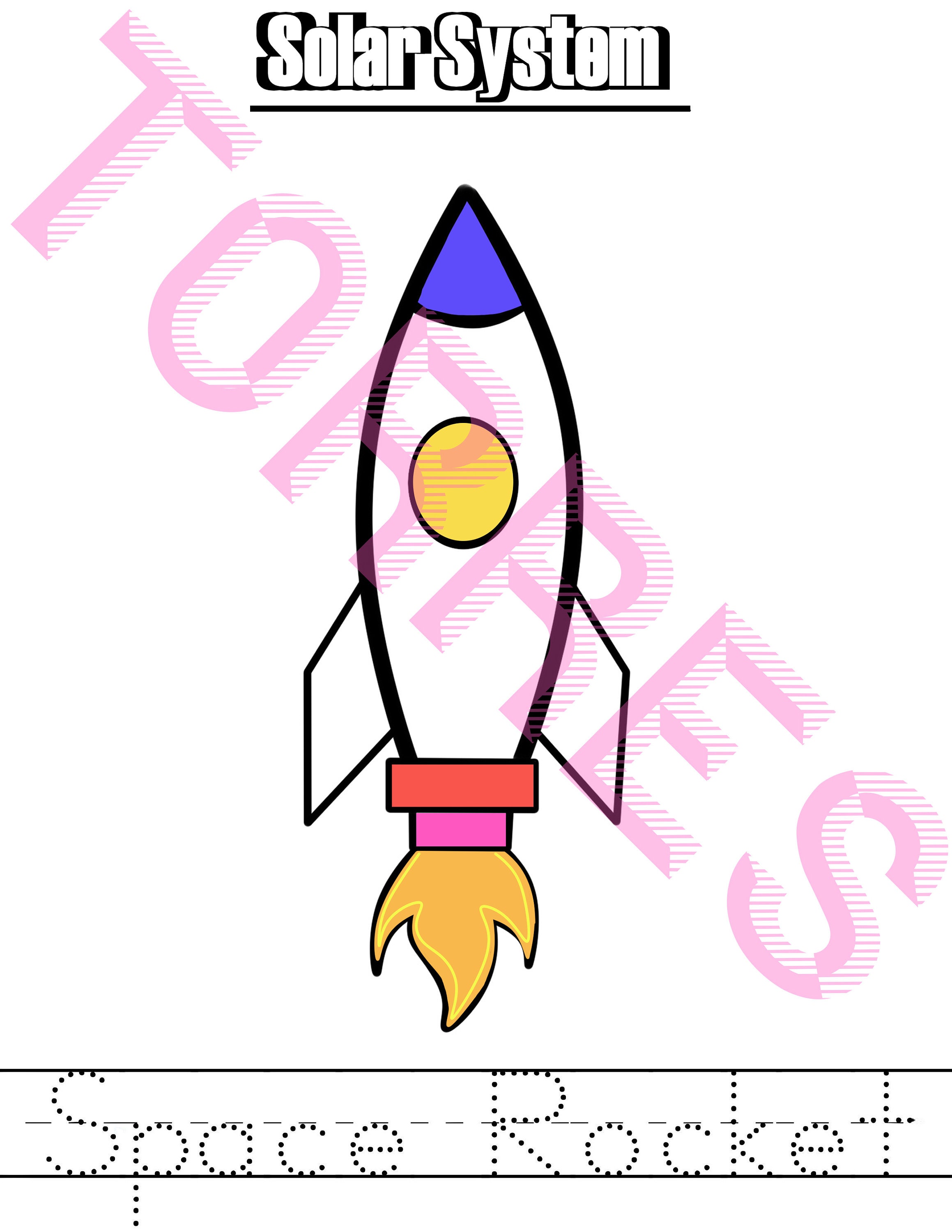 Space Galaxy Solar System Children Worksheet Activity School Learning ...