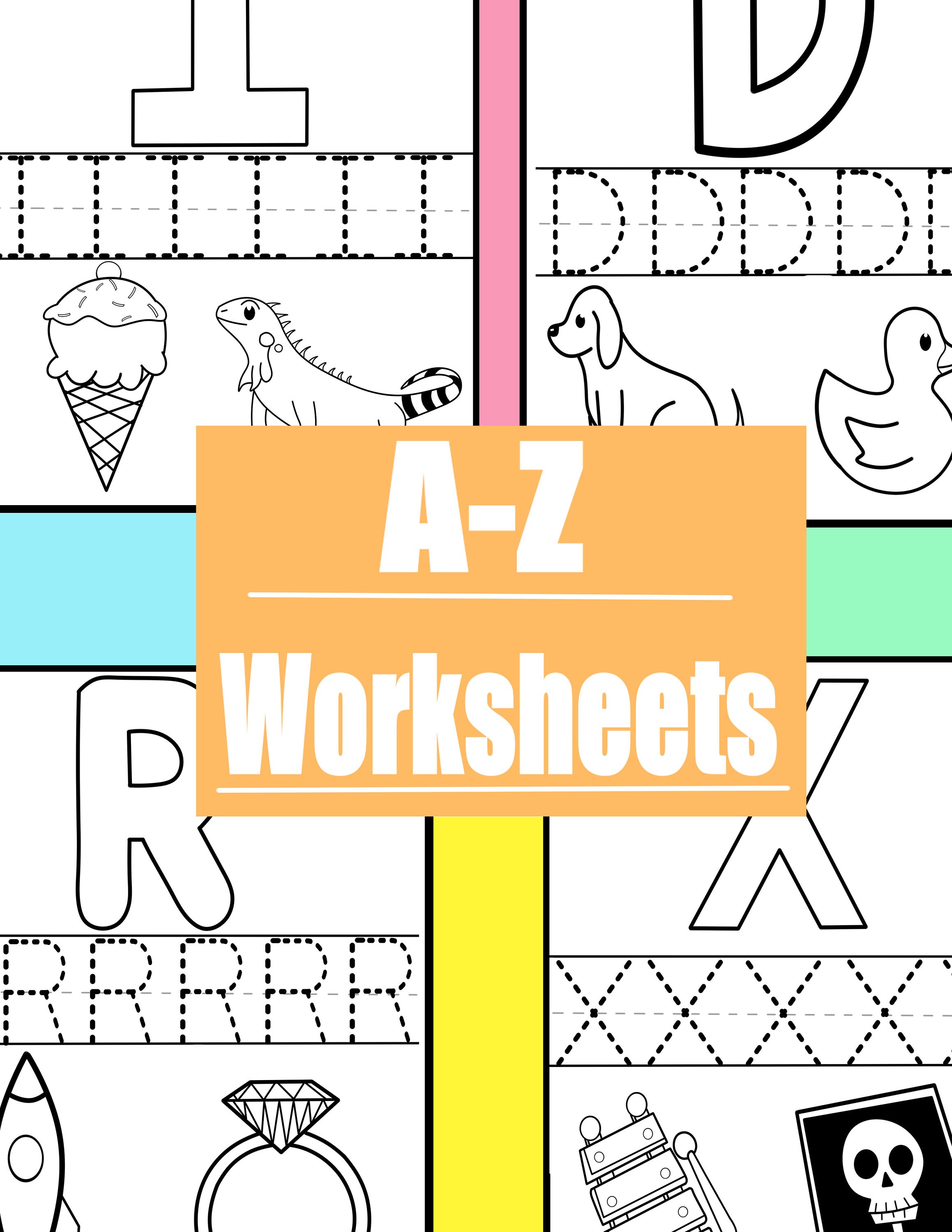 Alphabet Coloring and Tracing Worksheets for Children's Learning ...