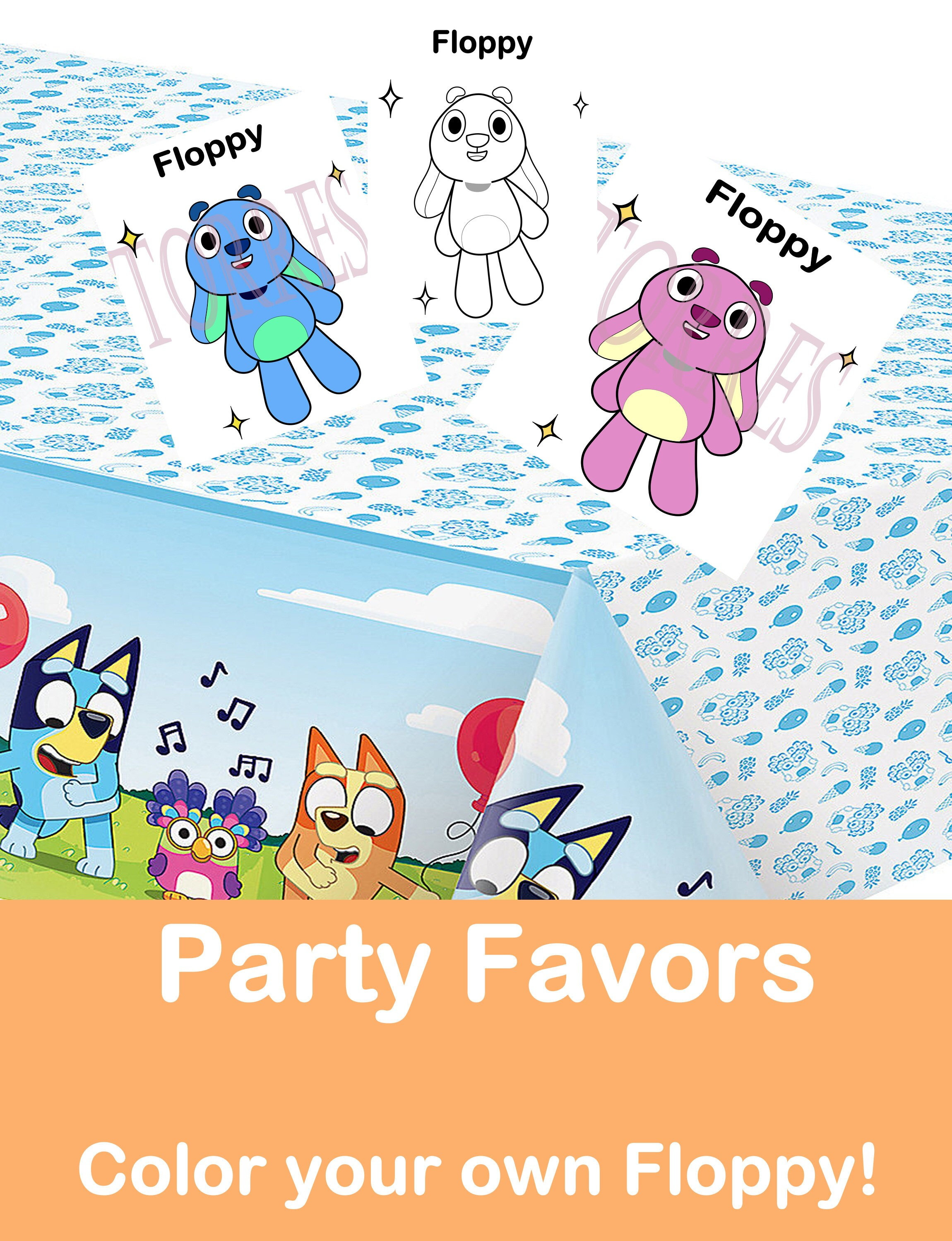 Bluey Floppy/unicorse/bobbilby Printing Worksheets Toddler - Etsy