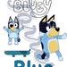 Bluey Children Color & Tracing Learning Worksheets - Etsy