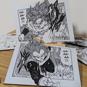 Vegeta Goku Manga Panel - Etsy