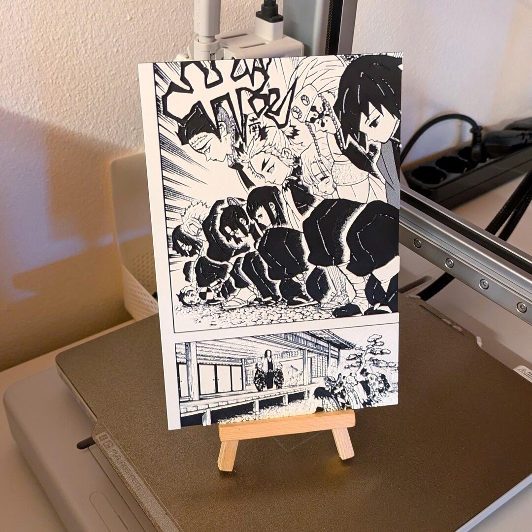 Demon Slayer 3D Manga Panel | Hashira Bow Scene | Handmade Anime Wall ...