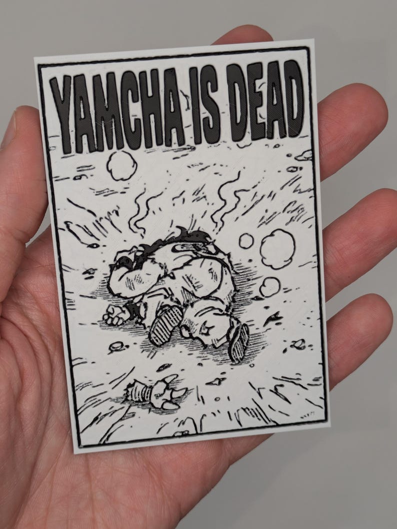 Yamcha is Dead Panel 3d Print - Dragon Ball Manga Handmade Fan Art - Etsy