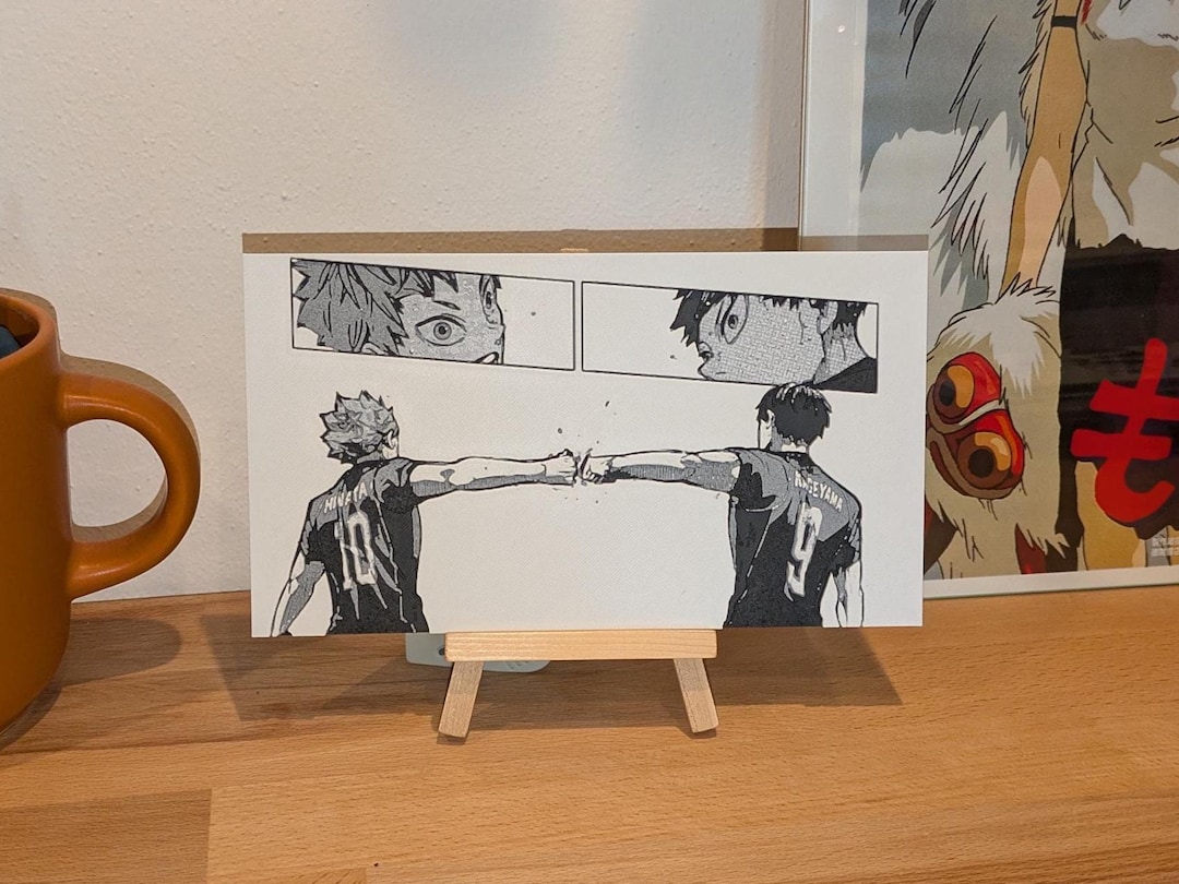 Haikyuu 3D Manga Panel: Hinata & Kageyama Fist Bump, Anime Wall Art - Etsy