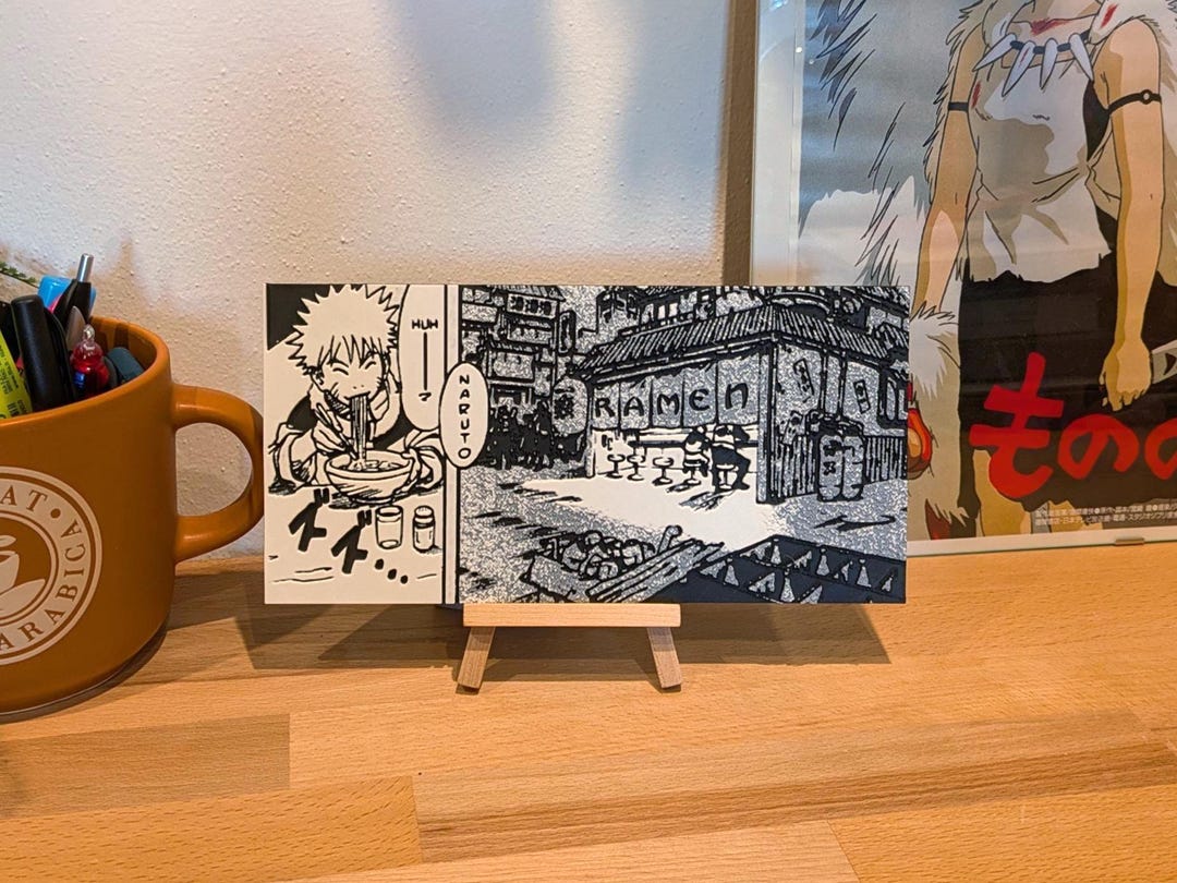 Naruto 3D Manga Panel – “ramen Time!” | 24x12cm | Handmade Anime Wall ...
