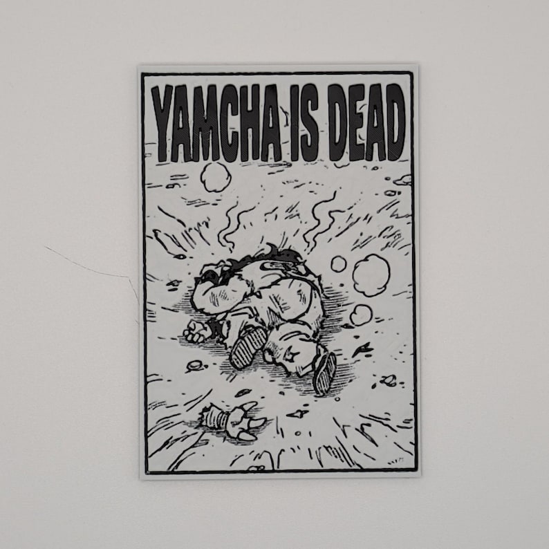 Yamcha is Dead Panel 3d Print - Dragon Ball Manga Handmade Fan Art - Etsy
