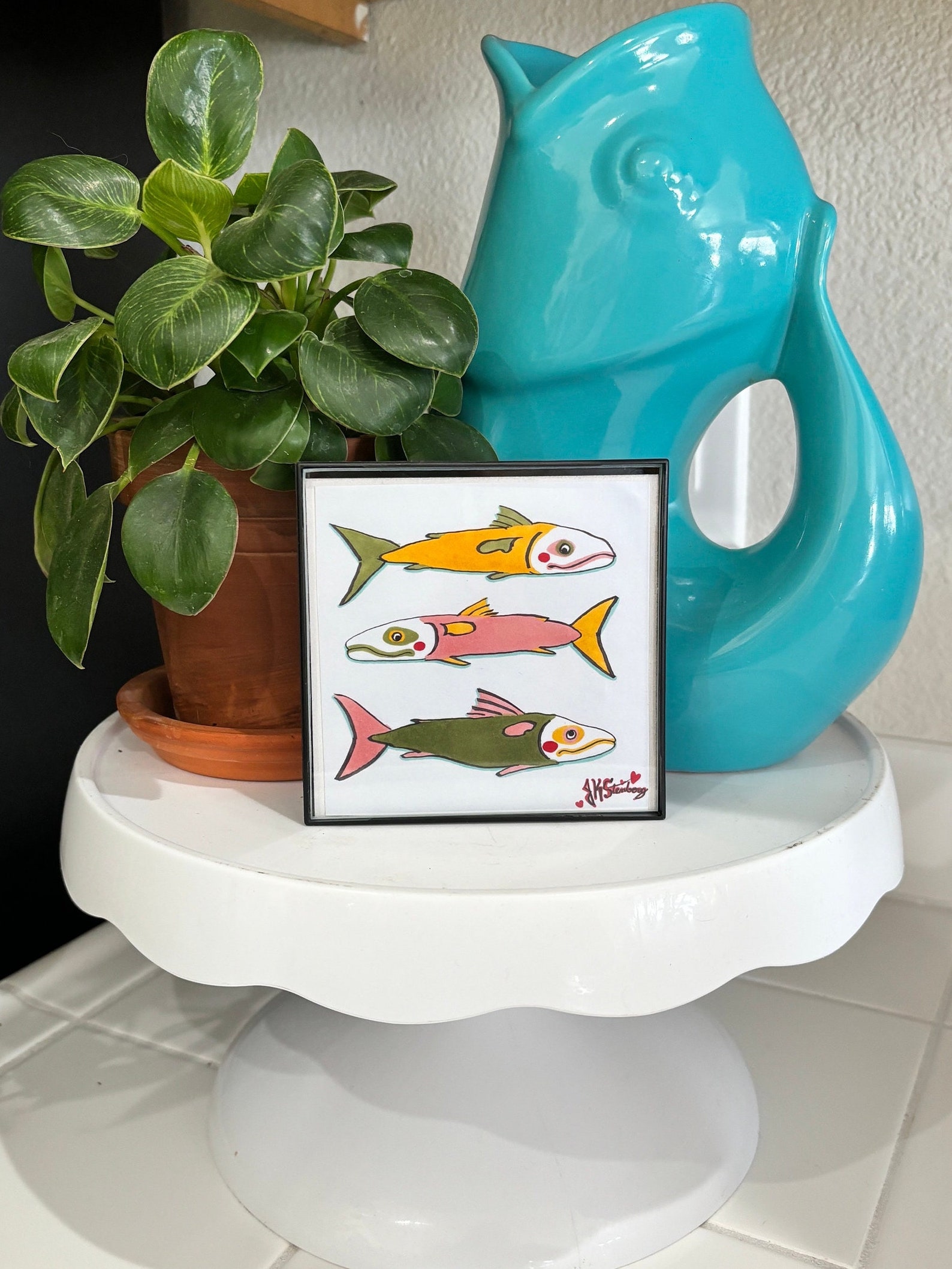 Whimsical “clownish Fish” Marker Art - Etsy