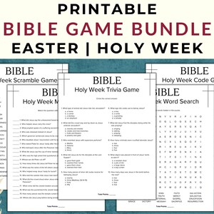 Easter Bible Game Bundle Christian Trivia Sunday School Game Youth ...