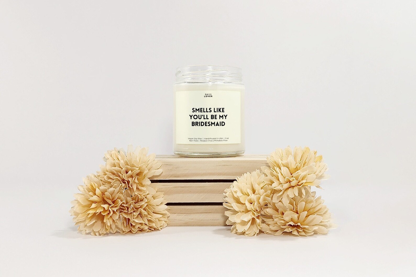 Future Bridesmaid Gift Candle Bridal Party Proposal Wedding Entourage ...