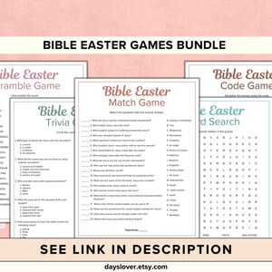 Bible Easter Match Game Christian Sunday School Youth Group Church ...