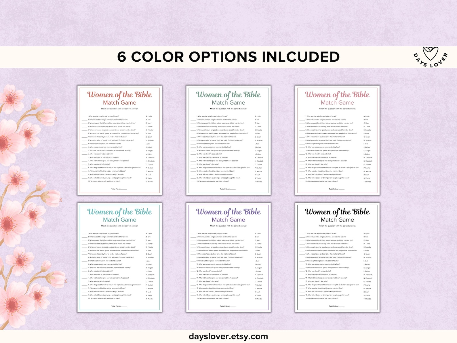 Bible Game Women of the Bible Study Group Women Ministry Sunday School ...