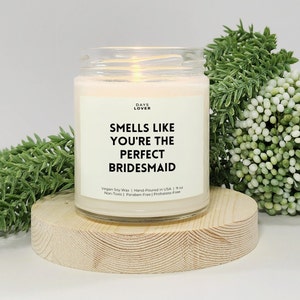 Bridesmaid Gift Candle Bridal Party Proposal Wedding Entourage Bride ...