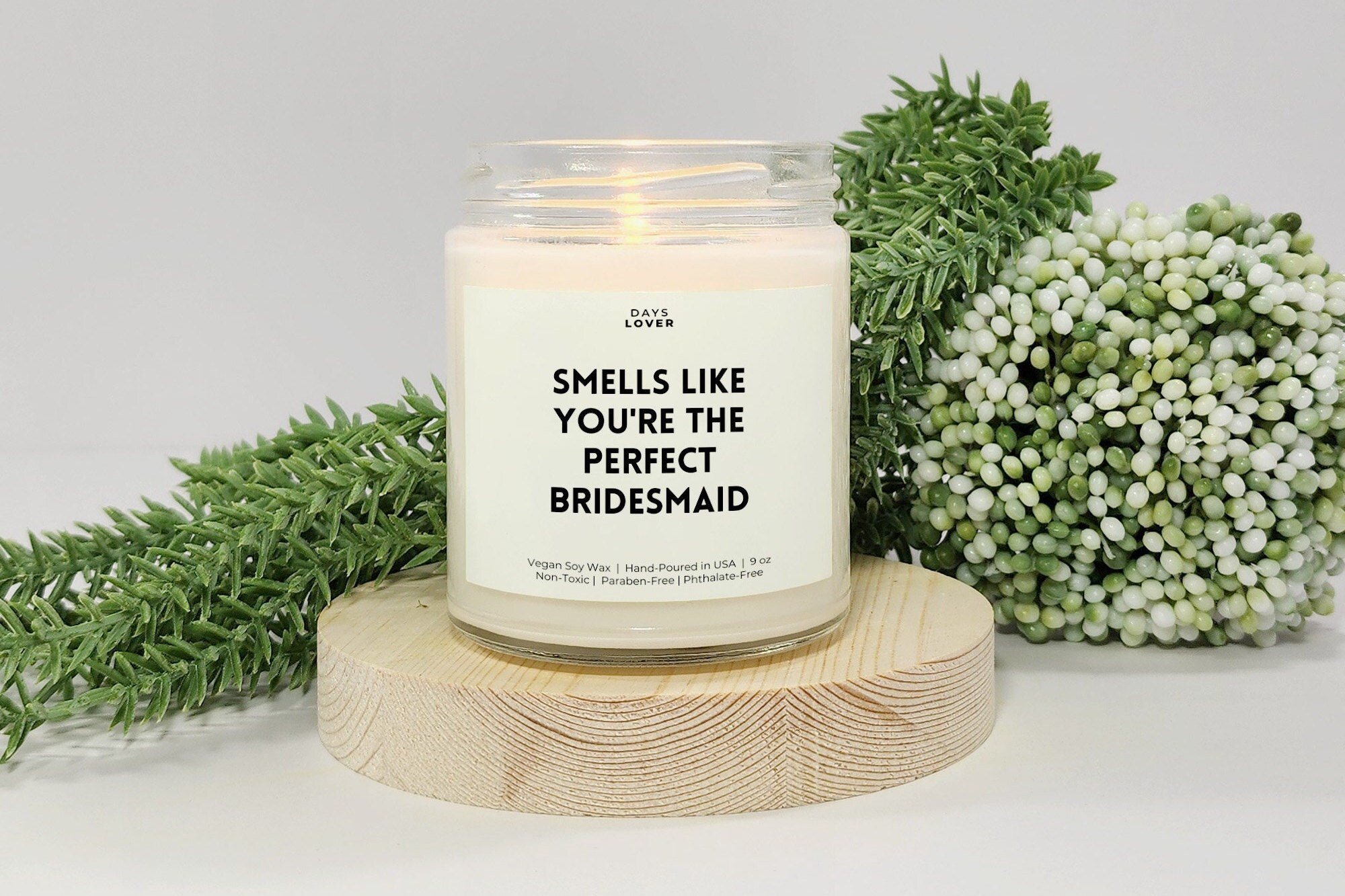 Bridesmaid Gift Candle Bridal Party Proposal Wedding Entourage Bride ...