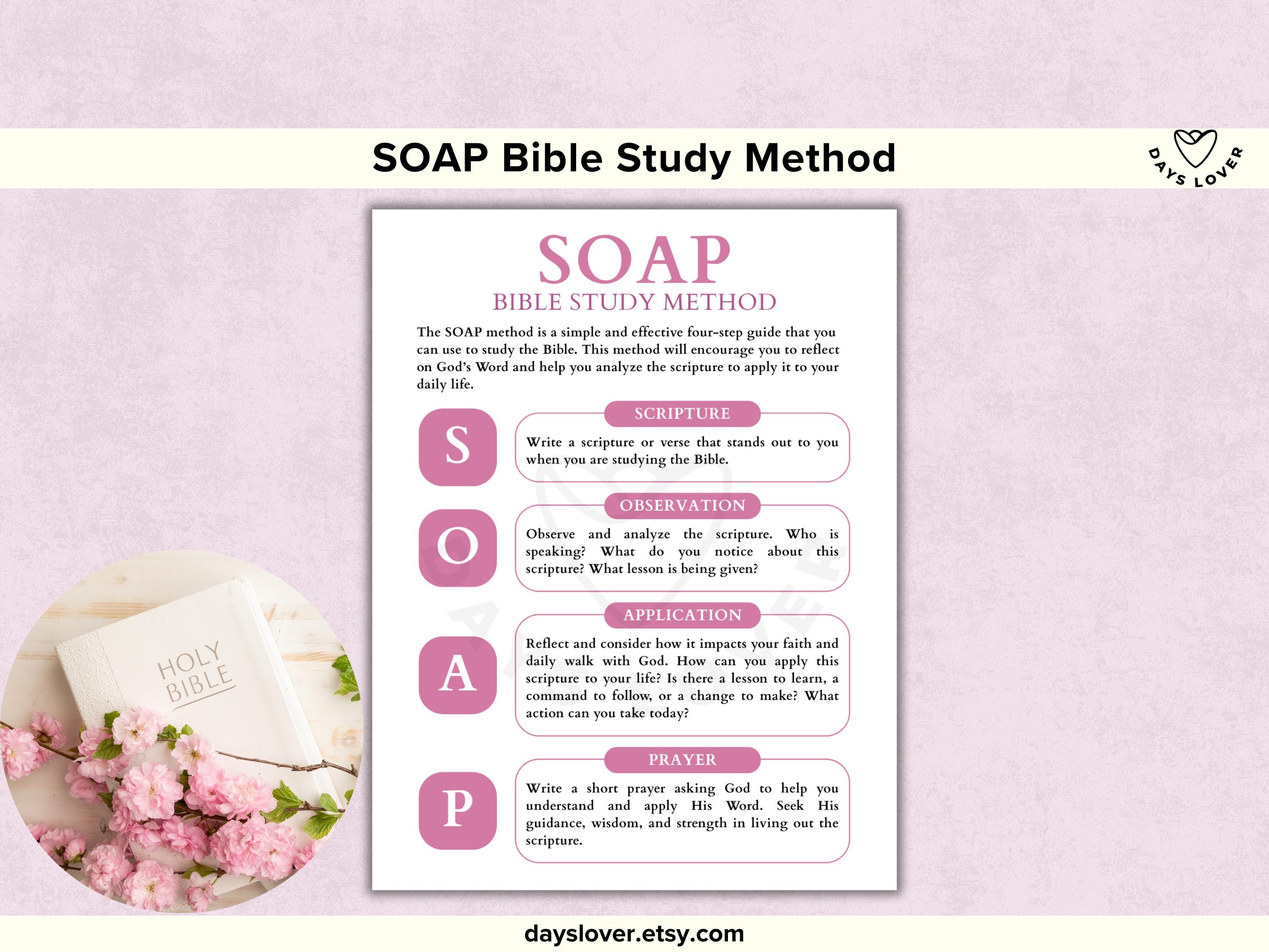 SOAP Bible Study Template Christian Journal Printable Scripture ...