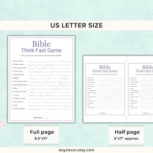 Bible Game for Women Ministry Bible Printable Youth Group Game Fun Quiz ...