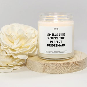 Bridesmaid Gift Candle Bridal Party Proposal Wedding Entourage Bride ...