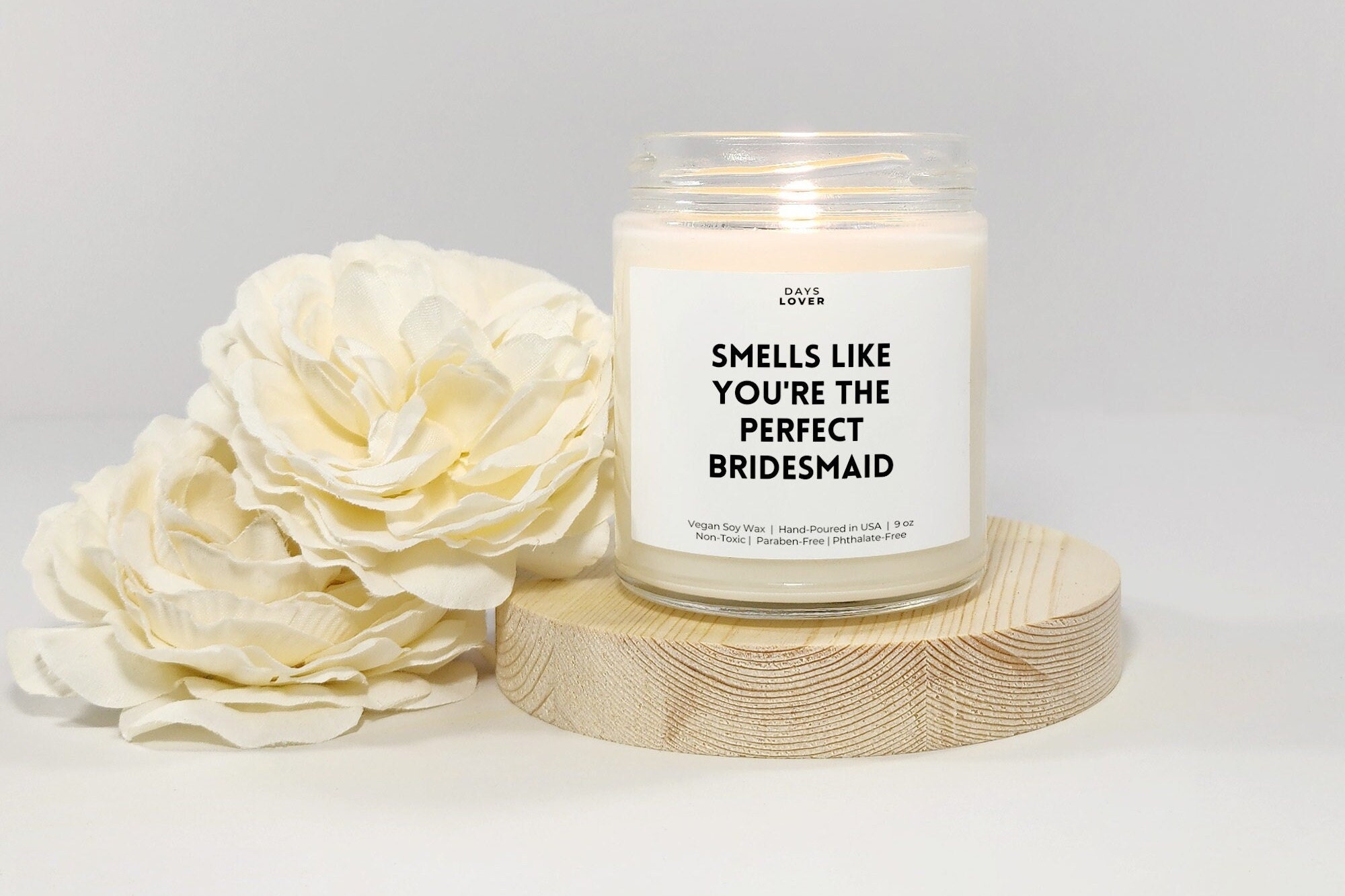 Bridesmaid Gift Candle Bridal Party Proposal Wedding Entourage Bride ...
