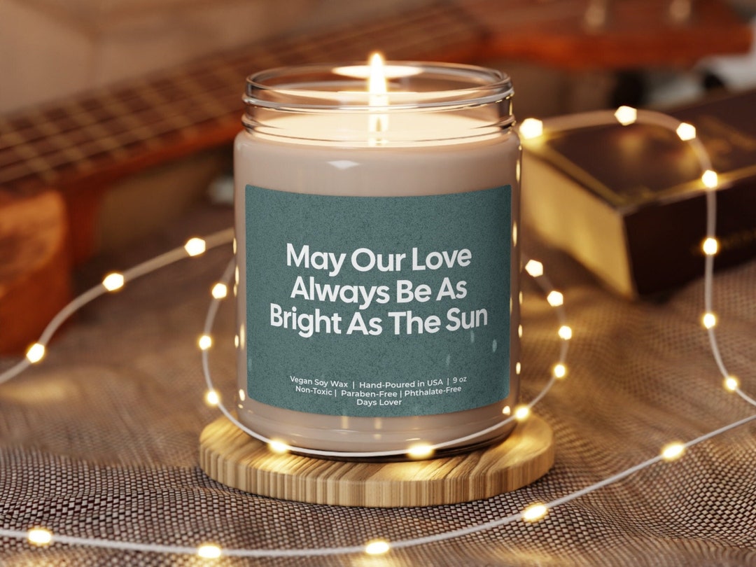 Wedding Anniversary Gift Candle Bride Romantic Message Gift for Her ...