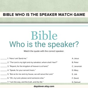 Bible Game Printable Women Ministry Game Youth Group Fun Quiz for ...