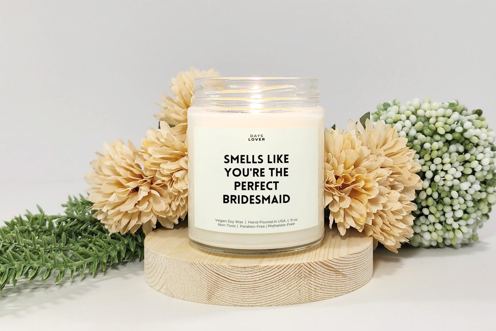 Bridesmaid Gift Candle Bridal Party Proposal Wedding Entourage Bride ...