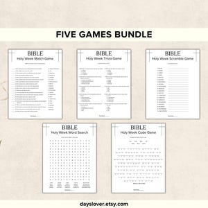 Easter Bible Game Bundle Christian Trivia Sunday School Game Youth ...