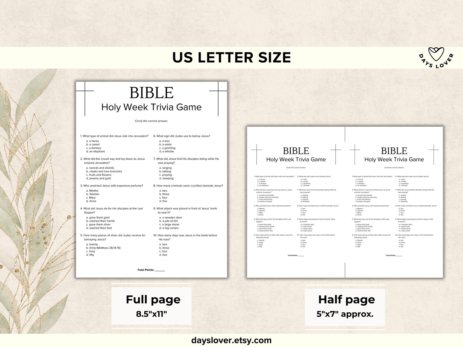 Easter Bible Game Bundle Christian Trivia Sunday School Game Youth ...
