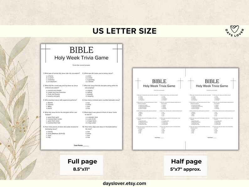 Easter Bible Game Bundle Christian Trivia Sunday School Game Youth ...