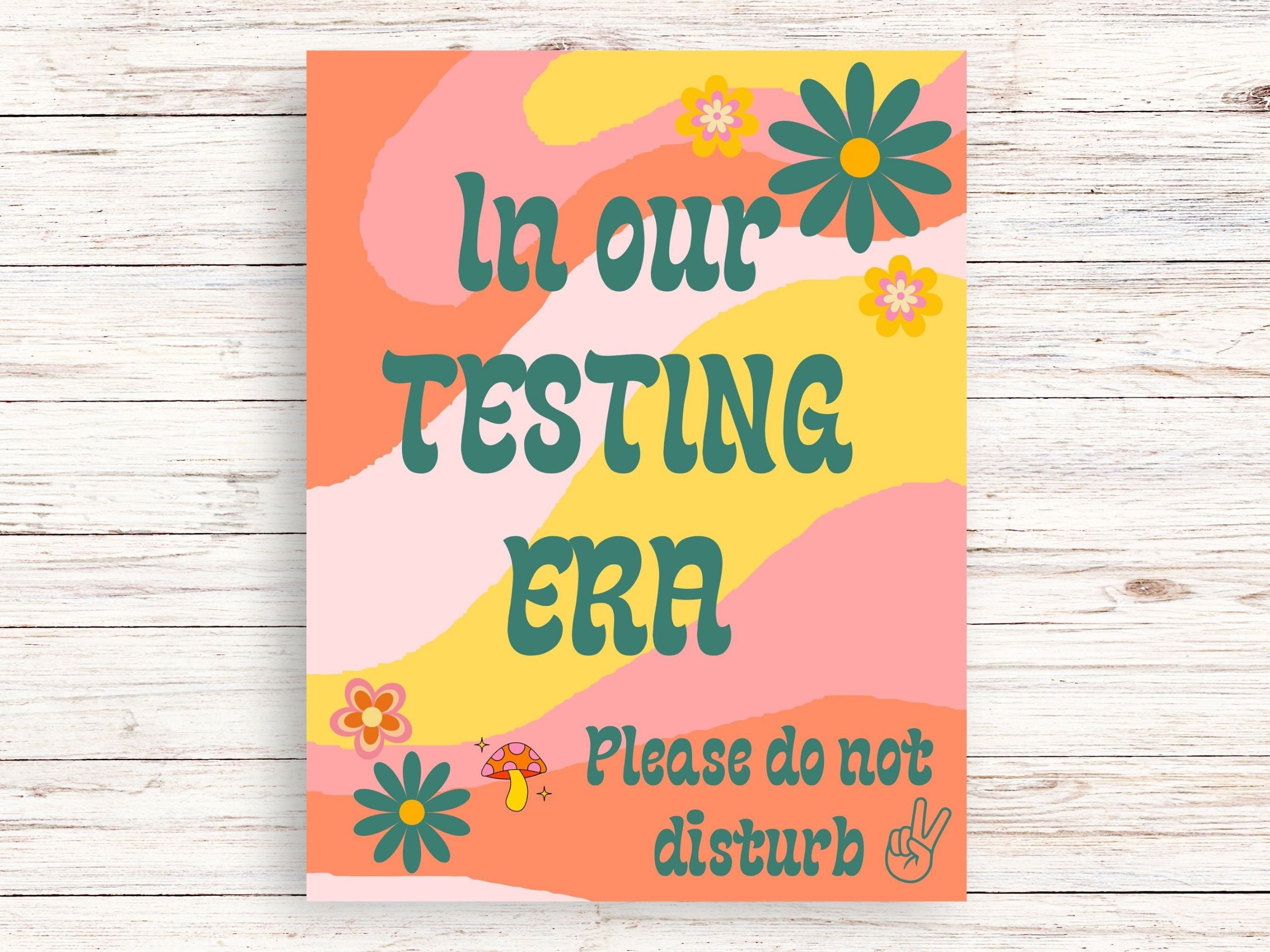 Printable Testing in Process Sign for Classroom Doors - Etsy